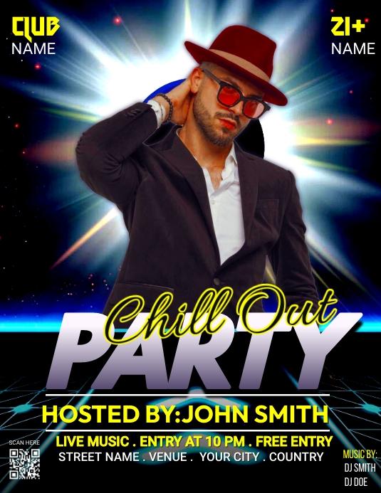 Chill Out Party Ads Template | PosterMyWall