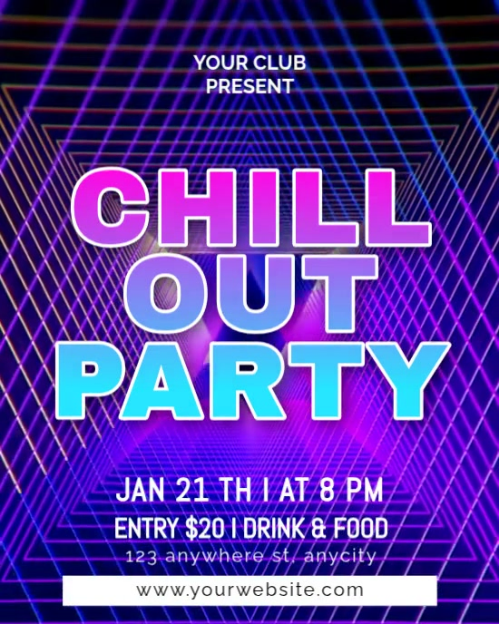 Chill out party Template | PosterMyWall