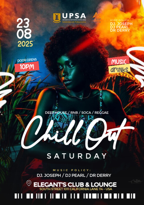 Black Club Event A4 Template | PosterMyWall