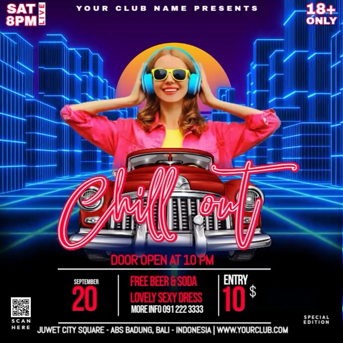 Chill Out Ride Video Ads Template | PosterMyWall