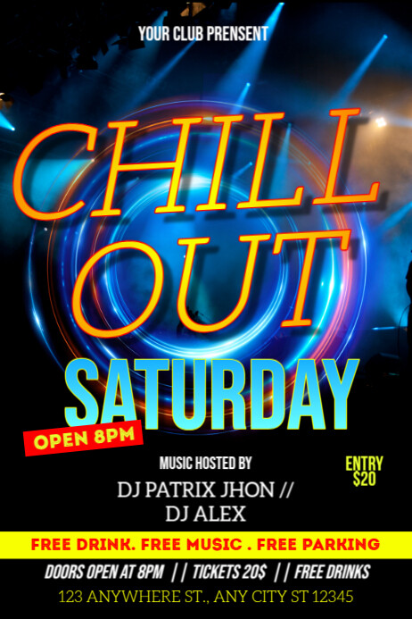 Plantilla de Chill out saturday poster | PosterMyWall