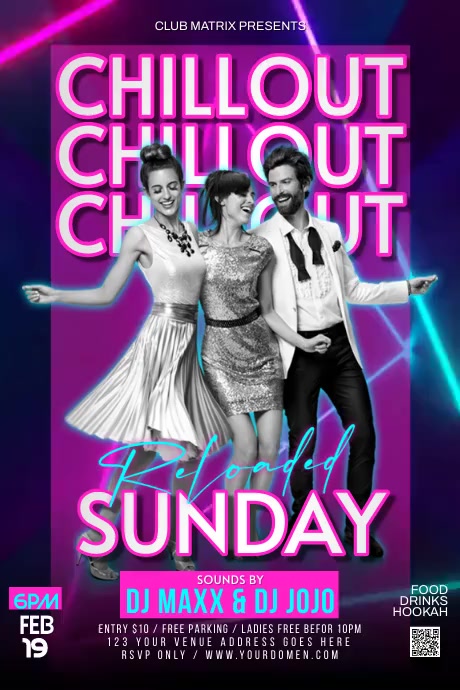Chill out sunday reloaded Template | PosterMyWall