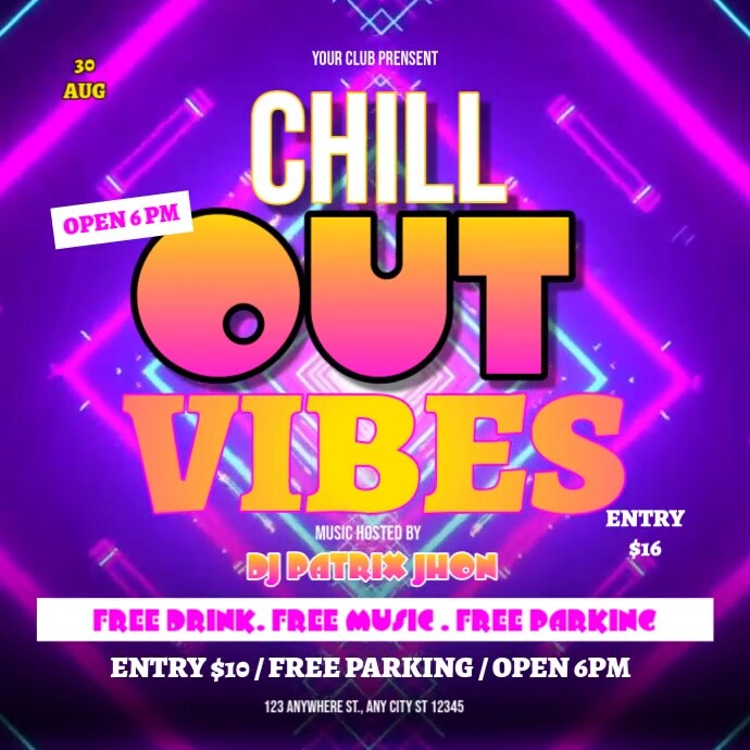 Copy of Chill out vibes video | PosterMyWall