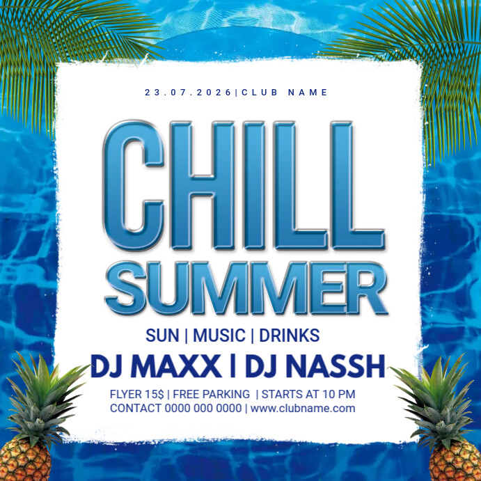 Chill Summer Template | PosterMyWall