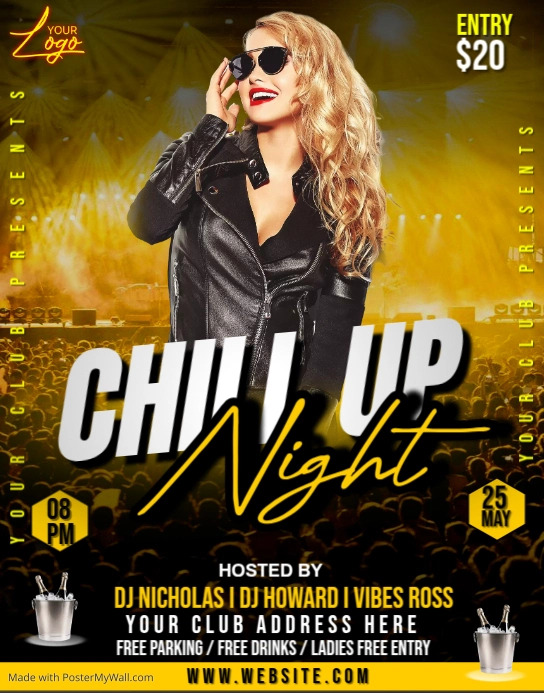 Copy of Chill Up Night Party | PosterMyWall