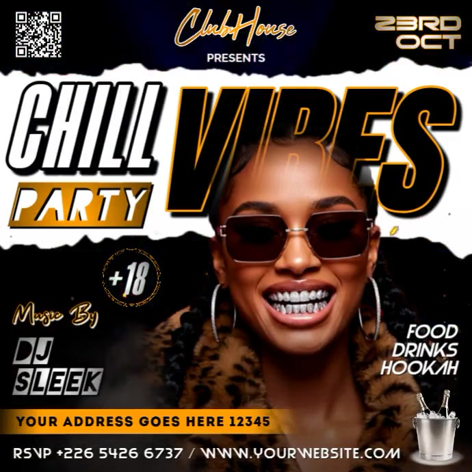 CHILL VIBES PARTY FLYER TEMPLATE | PosterMyWall