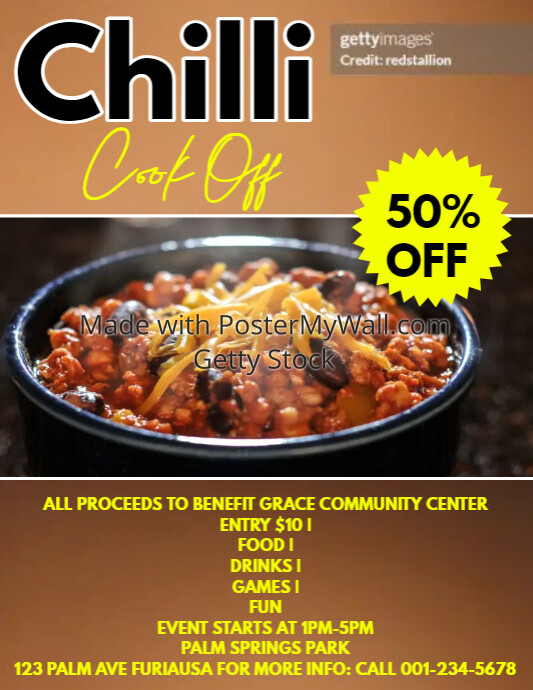 Chilli cook off flyers Templat | PosterMyWall