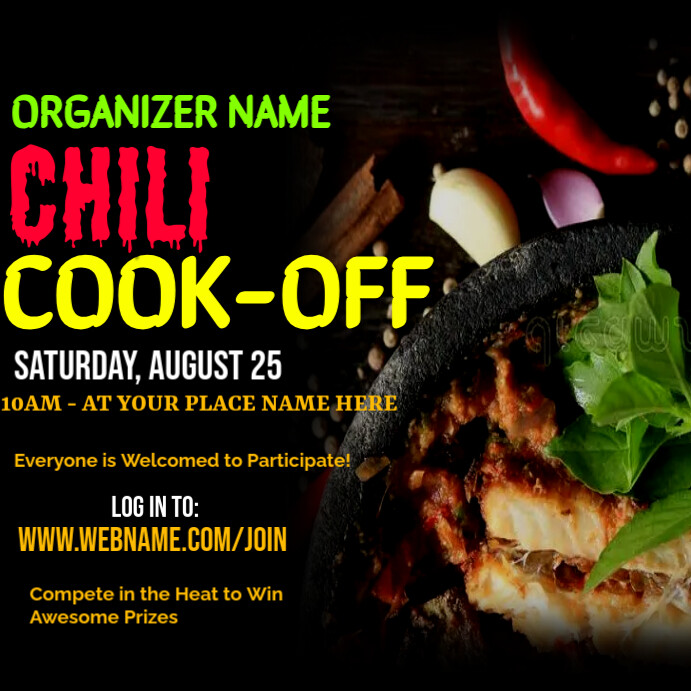 CHILLI COOK-OFF POSTER Template | PosterMyWall
