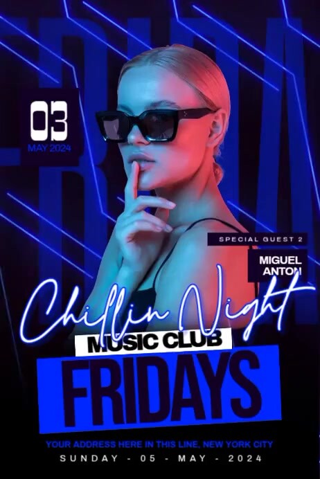 Chillin Night Music Template | PosterMyWall