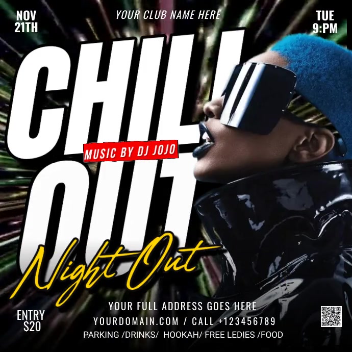 CHILLOUT NIGHT (1) Template | PosterMyWall