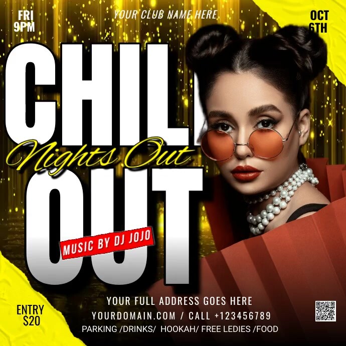 CHILLOUT NIGHT (2) Template | PosterMyWall