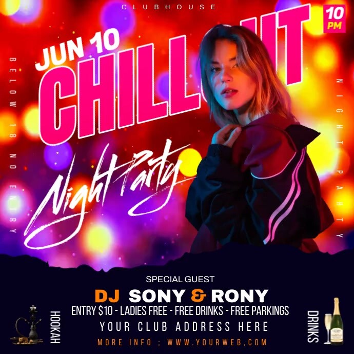 Plantilla de chillout night party | PosterMyWall
