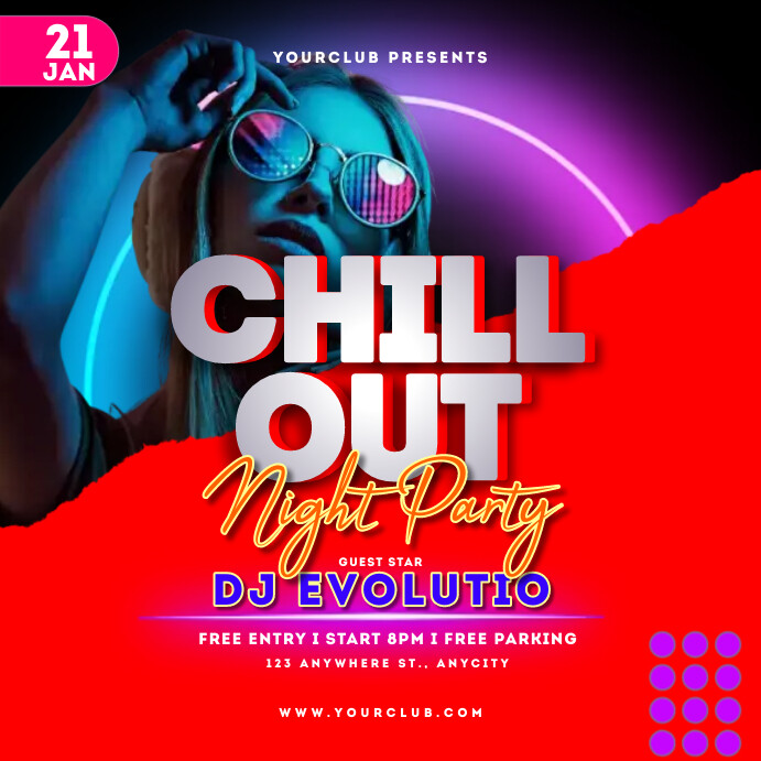 Chillout Night Party Template | PosterMyWall