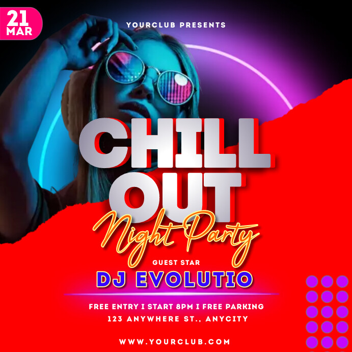 Chillout Night Party Template | PosterMyWall