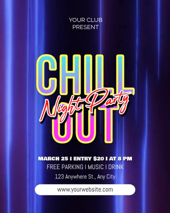 Chillout night party Template | PosterMyWall
