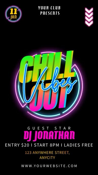 Chillout Vibes Party Template | PosterMyWall