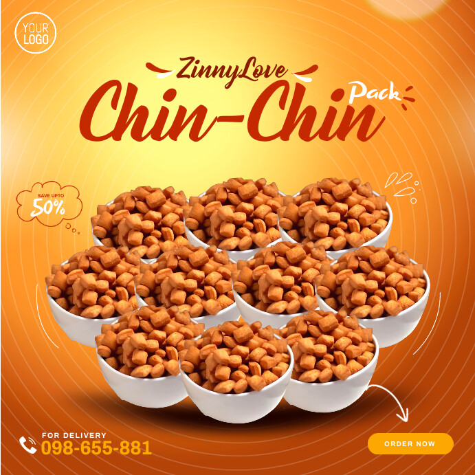 CHIN-CHIN SNACKS PEANUT SMALL CHOPS FLYER Template | PosterMyWall