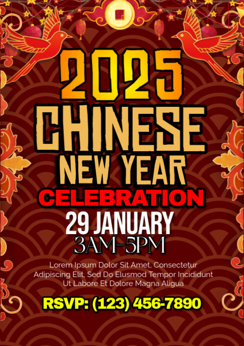 Chinene New Year 2025 celebration Template | PosterMyWall