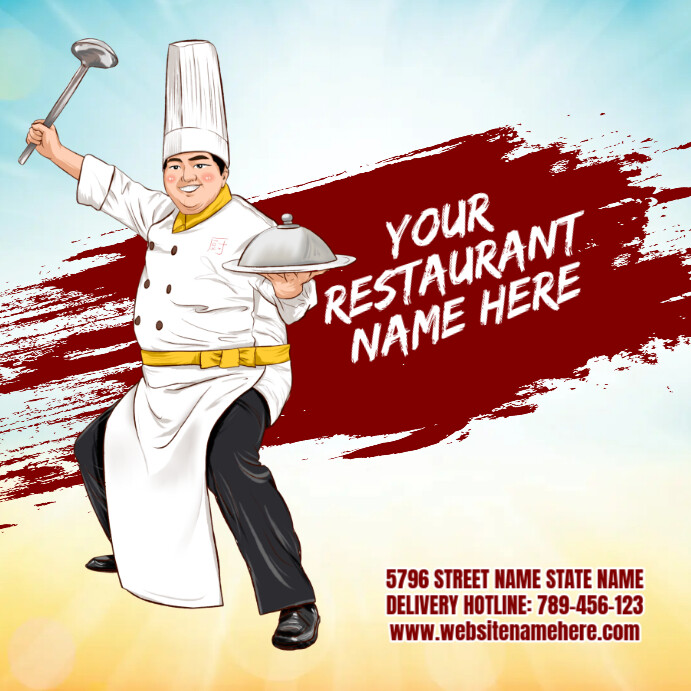 Chinese Chef Logo Template | PosterMyWall