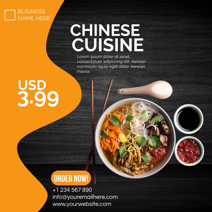 chinese cuisine Template | PosterMyWall