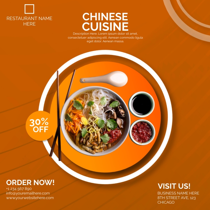 chinese cuisine Template | PosterMyWall