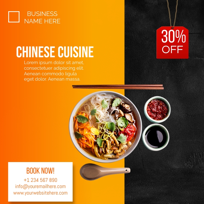 chinese cuisine Template | PosterMyWall