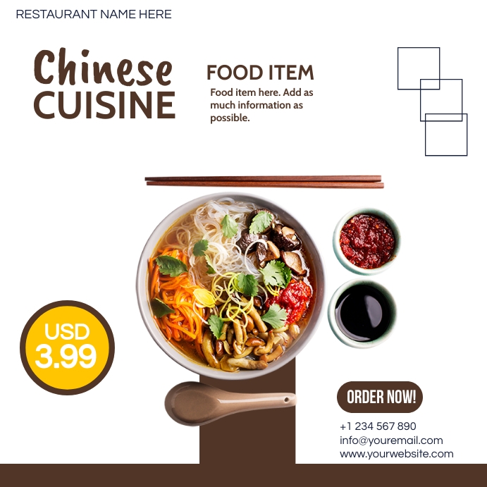 chinese cuisine Template | PosterMyWall