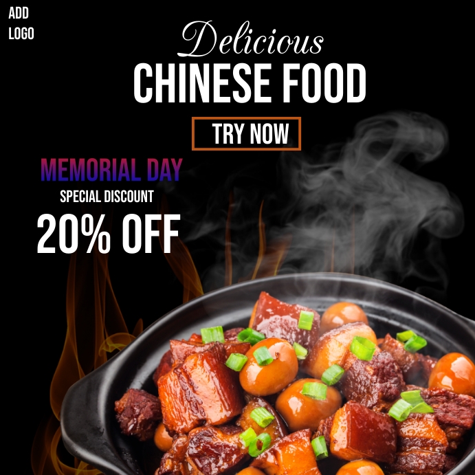 chinese food discount offer,memorial day deal Template | PosterMyWall