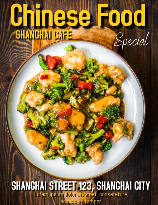 chinese food menu Template | PosterMyWall