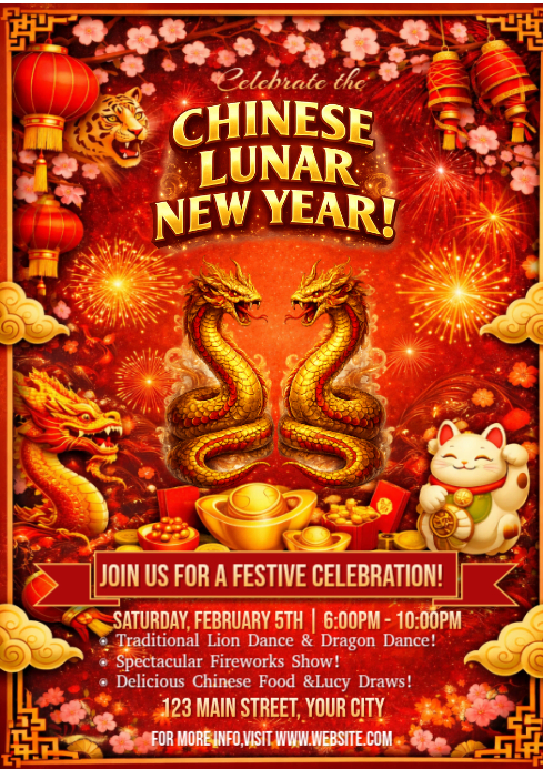 Chinese lunar new year Template | PosterMyWall