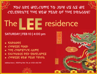 Chinese new year party invitation design Template | PosterMyWall