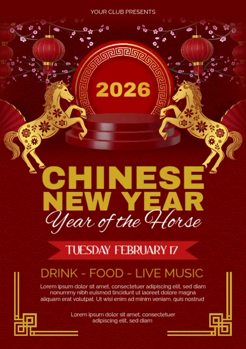 chinese new year 2026 celebration poster Template | PosterMyWall