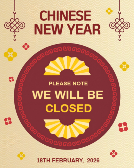 Plantilla de Chinese New Year Closed Notice Flyer | Lunar New Year ...