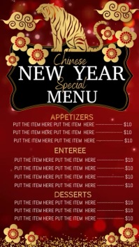 chinese new year menu Template | PosterMyWall