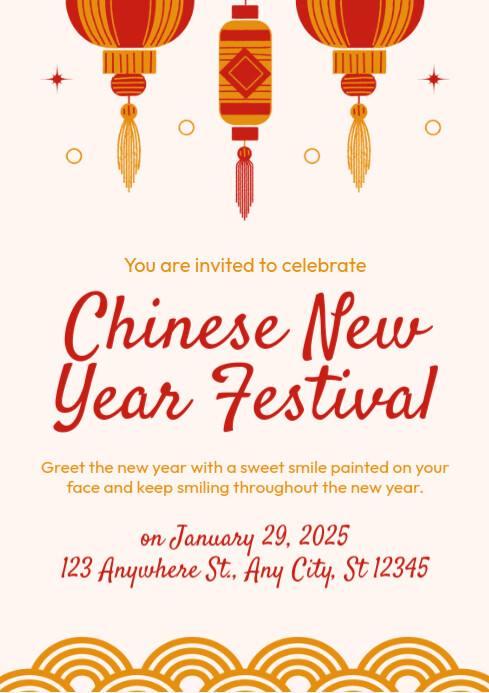 Chinese New Year Festival Template | PosterMyWall