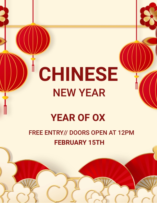 Chinese New Year Flyer Template | PosterMyWall