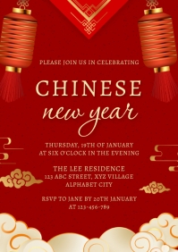 Chinese New Year Party Invitation Template | PosterMyWall