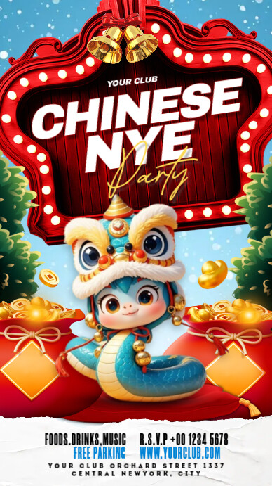 chinese new year of snake Template | PosterMyWall