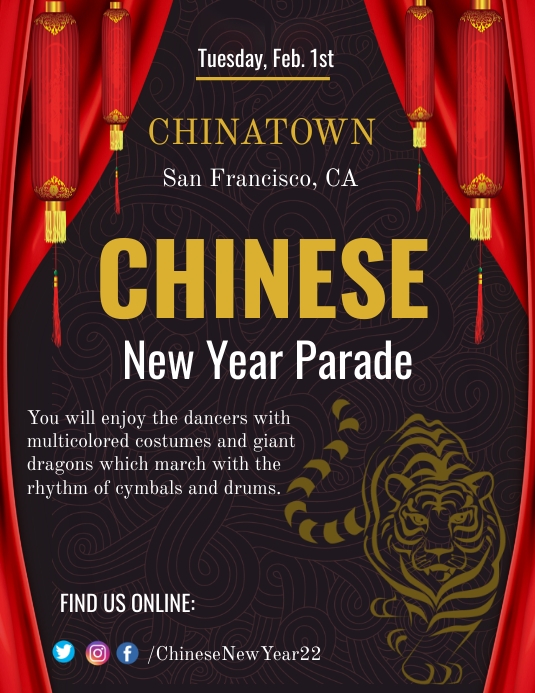 Copy of Chinese New Year of Tiger Flyer | PosterMyWall