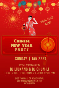 Chinese new year party Template | PosterMyWall
