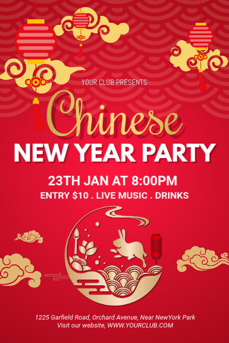 CHINESE NEW YEAR PARTY Template | PosterMyWall