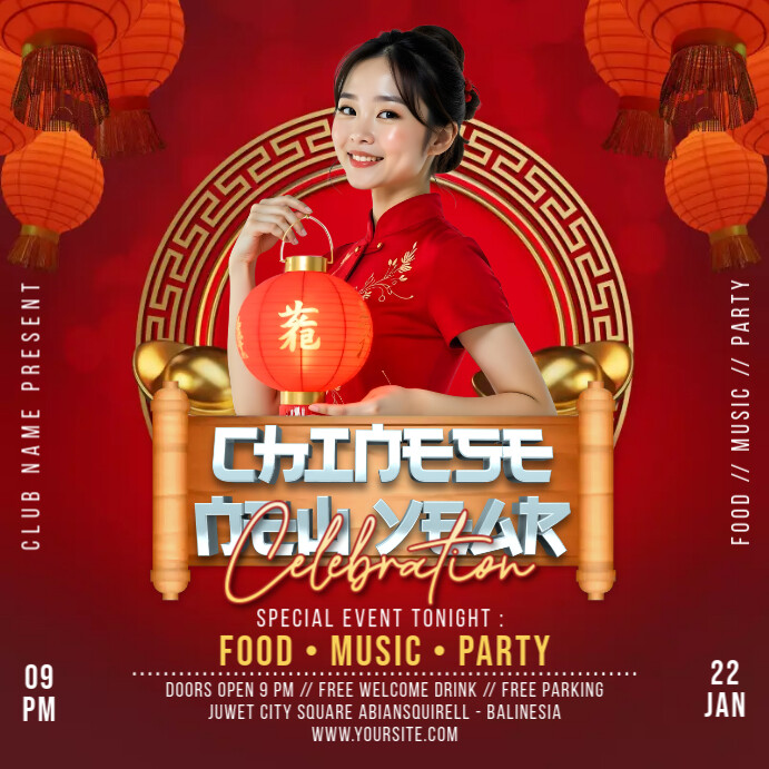 Copy of Chinese New Year Party | PosterMyWall