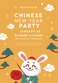 Chinese New Year Party Poster Template | PosterMyWall
