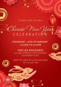 Chinese New Year Party Invitation Template | PosterMyWall