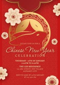 Chinese New Year Invitation Template | PosterMyWall