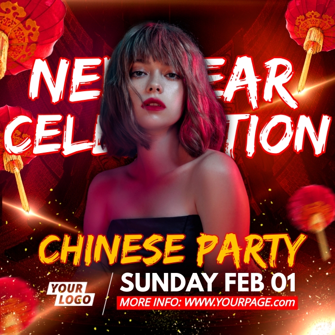 Chinese New Year Party Poster Template | PosterMyWall