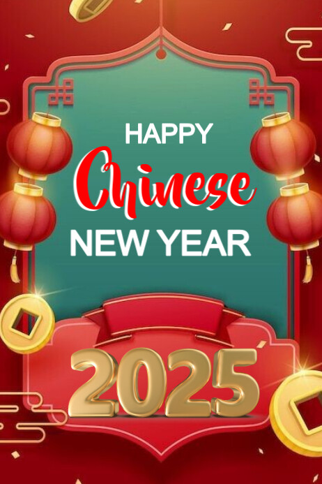 Chinese new year poster 2025 Template | PosterMyWall