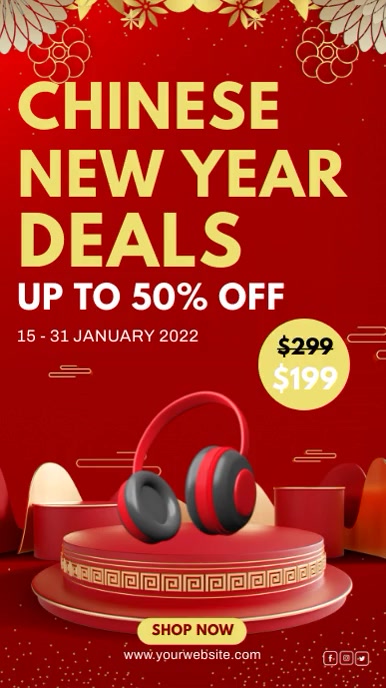 Chinese New Year Sale Template | PosterMyWall