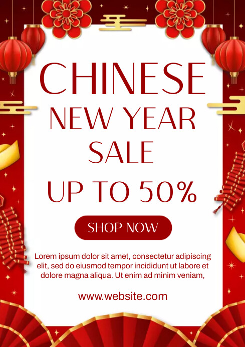 Chinese New Year Sale Template | PosterMyWall