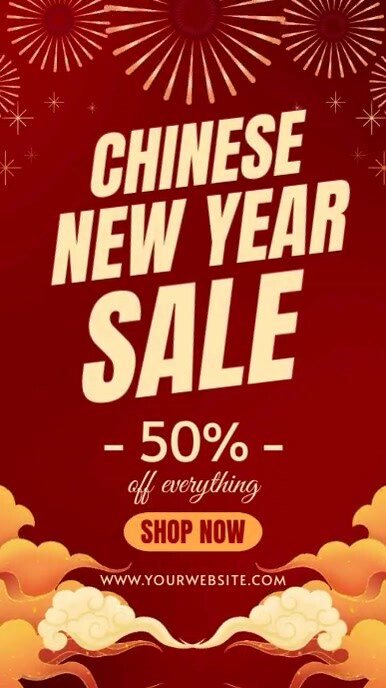 Chinese New Year Sale Template | PosterMyWall
